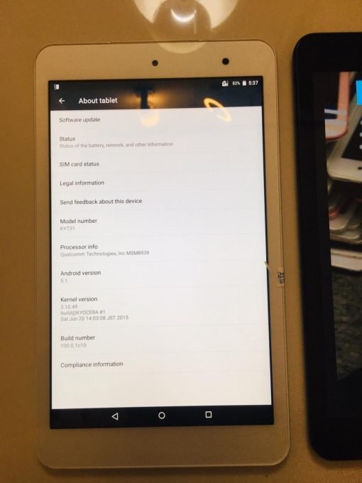Kyocera Qua Tablet 01 - 2GB - 16GB - Gsm Supported 8 inches Display ...