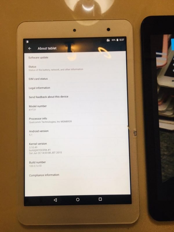 Kyocera Qua Tablet 01 - 2GB - 16GB - Gsm Supported 8 inches Display ...