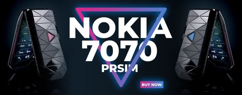 Nokia 7070 Prism | Dual Sim | Flip Keypad Mobile | Box Packed | Mobile