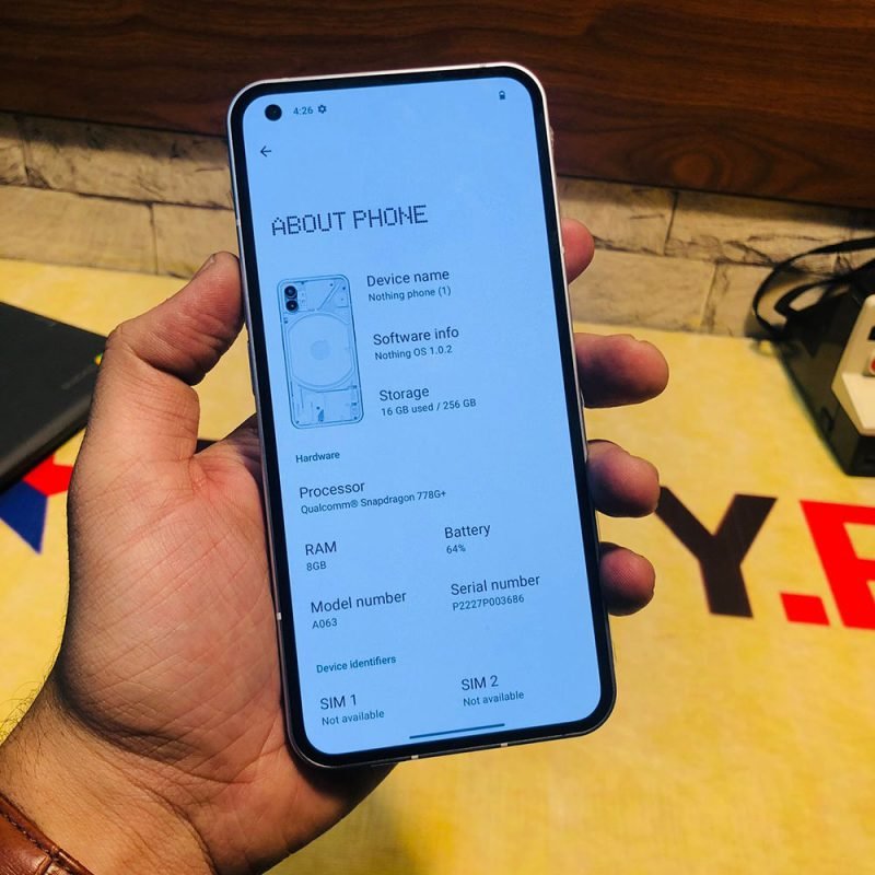 Nothing Phone 1 | 256GB Storage | 8GB RAM | Snapdragon 778G+ 5G | 4500 ...