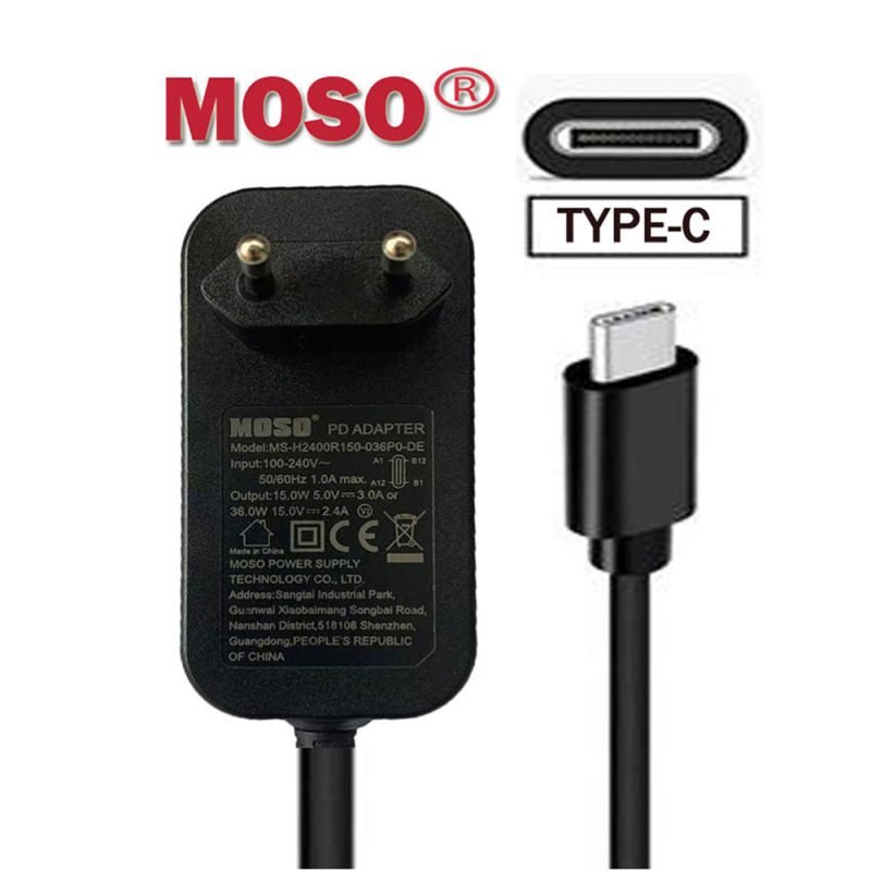 Moso | 36W Fast Charger | Reliable And Durable | With USB Type-C | For ...
