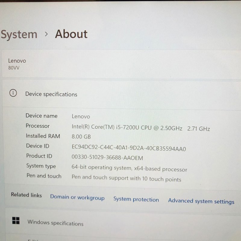 Lenovo | IdeaPad Miix 720-12IKB 80VV | 256GB SSD | 8GB RAM | Core i5 ...