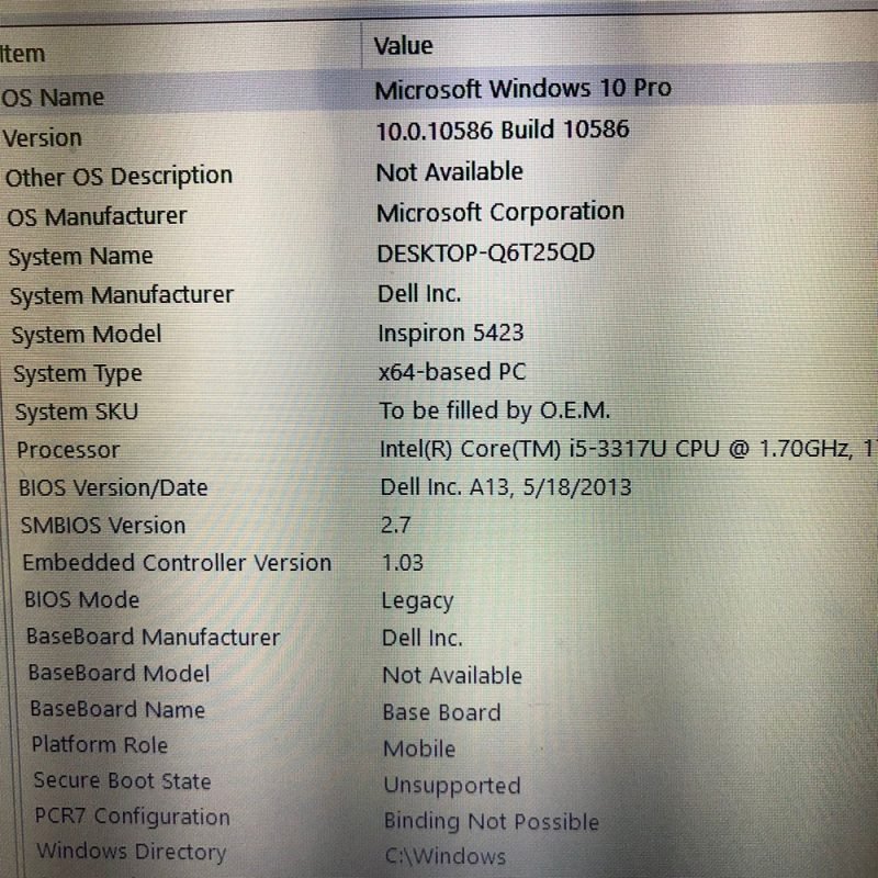 Dell | Inspiron 5423 Laptop | 320GB HDD | 4GB RAM | Intel Core i5-3317U ...